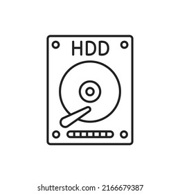 Hdd Disk Icon High Quality Black Stock Vector (Royalty Free) 2166679387 ...