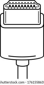 Hdmi Cable Vector Outline Icon Stock Vector (Royalty Free) 1761558635 ...