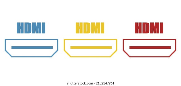 Hdmi Icon On White Background Vector Stock Vector (Royalty Free ...