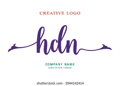 Hdn Lettering Logo Simple Easy Understand Stock Vector (Royalty Free ...