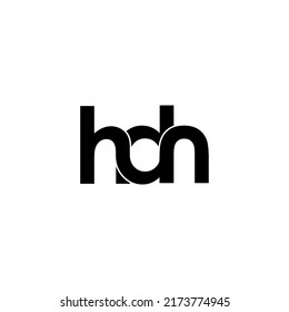 Hdn Typography Letter Monogram Logo Design Stock Vector (Royalty Free ...