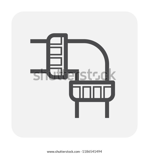 Hdpe Pipe Connection Joint Icon Design Stock Vector (Royalty Free ...