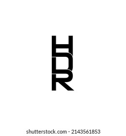 Hdr Typography Letter Monogram Logo Design Stock Vector (Royalty Free ...