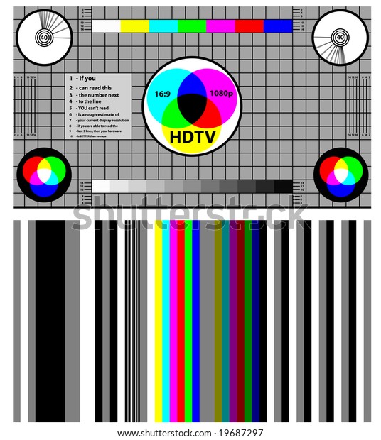 Hdtv Tv Pattern Signal Test Purposes Stock Vector (Royalty Free) 19687297