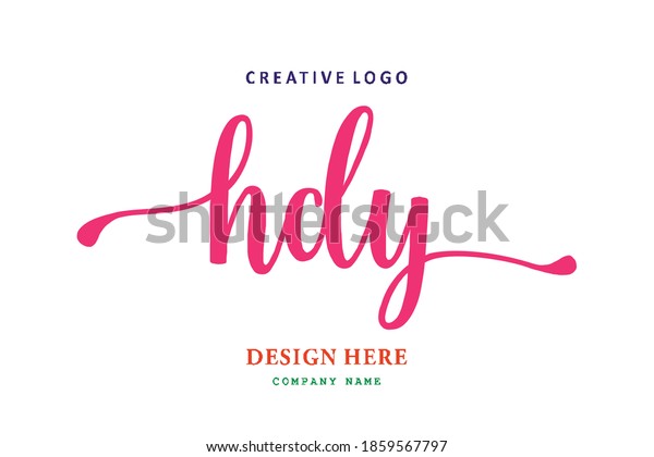 Hdy Lettering Logo Simple Easy Understand Stock Vector (Royalty Free ...