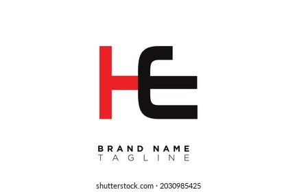 He Alphabet Letters Initials Monogram Logo Stock Vector (Royalty Free ...