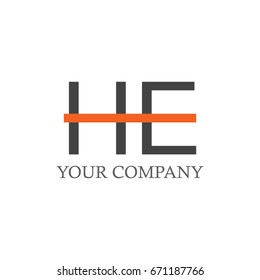 He Company Logo Vector Template Stock Vector (Royalty Free) 671187766 ...