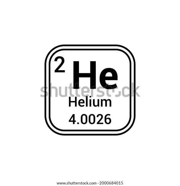 He Helium Chemical Element Periodic Table Stock Vector (Royalty Free ...