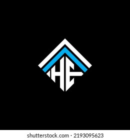 He Letter Logo Creative Design Vector Stock Vector (Royalty Free) 2193095623 | Shutterstock