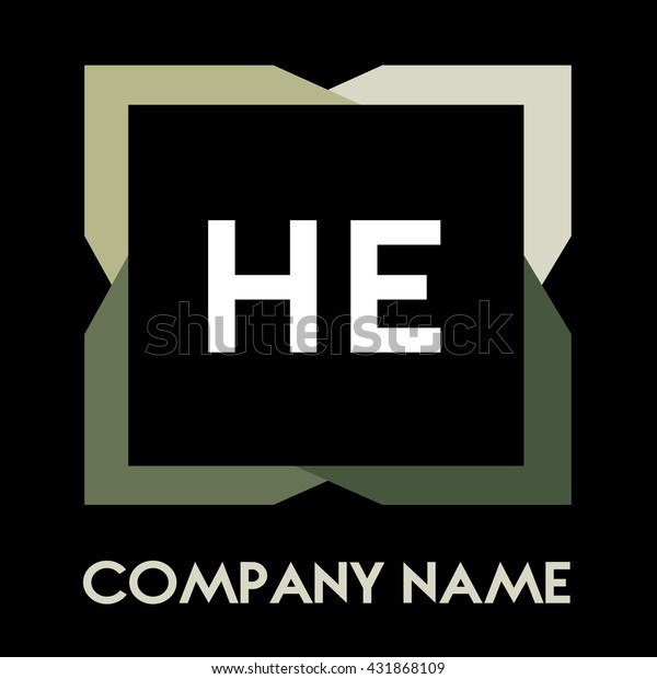 He Letters Business Logo Creative Icon Stock Vector (Royalty Free ...