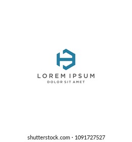 He Logo Icon Vector Template Stock Vector (Royalty Free) 1091727527