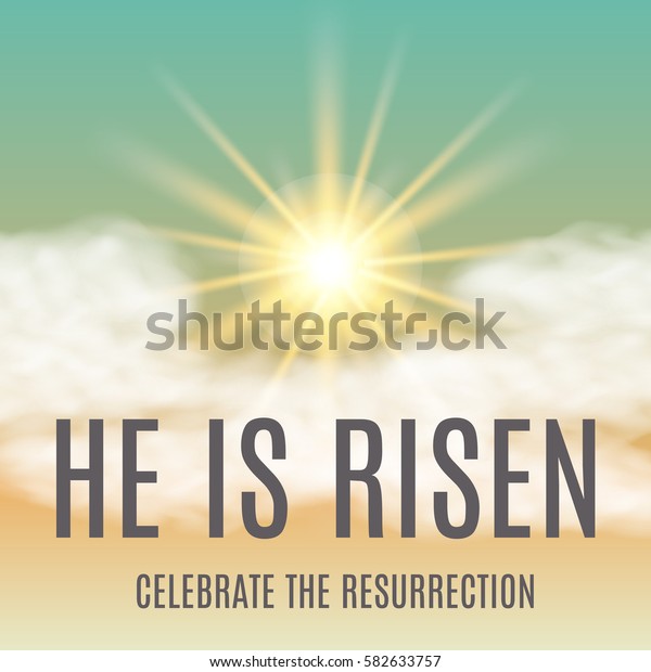 He Risen Easter Background Vector Illustration Stock Vector Royalty 8997
