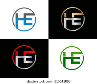 Fe Text Logo Design: vector de stock (libre de regalías) 615622892 ...