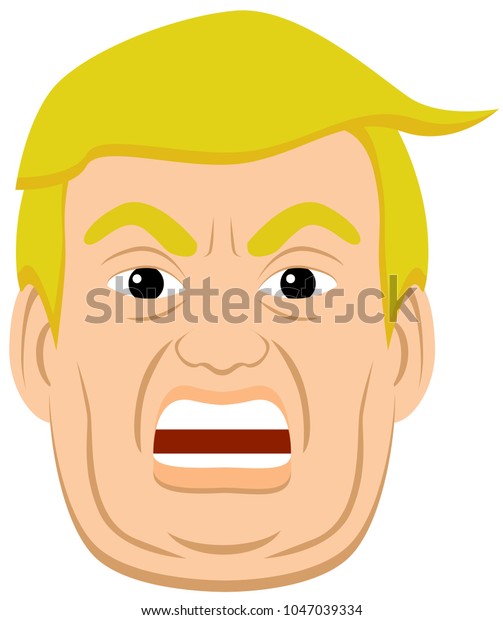 Head Angry Trump Vector Illustration Stock Vector (Royalty Free ...