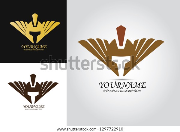Head Armor Wings Logo Stock Vector (Royalty Free) 1297722910 | Shutterstock
