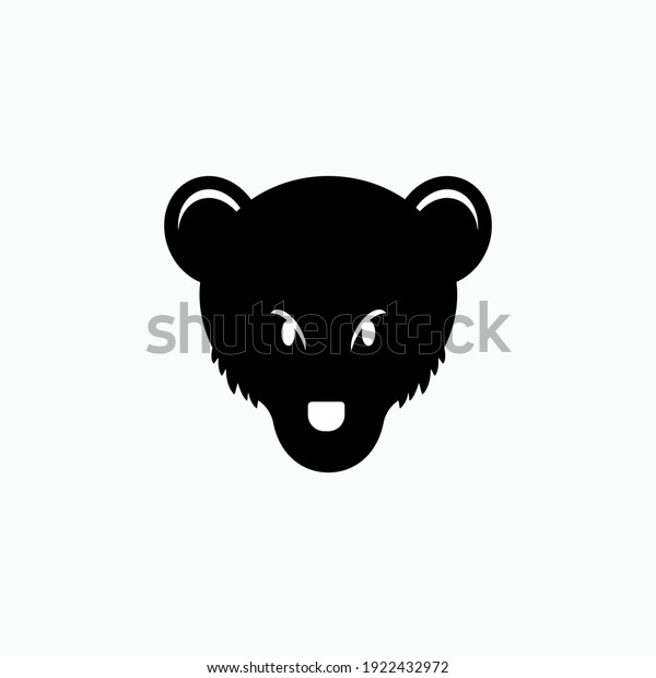Head Bear Icon Bearish Symbol Vector Stock Vector (Royalty Free ...