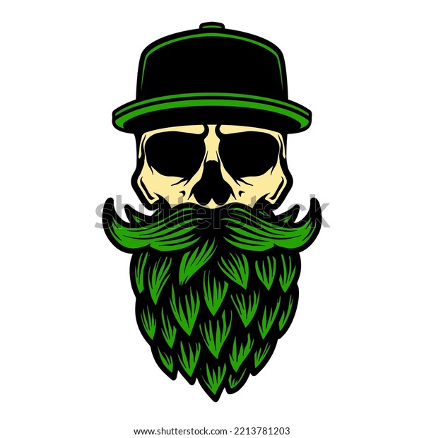 Head Beer Hop Beard Vector Illustration Stock Vector (Royalty Free ...