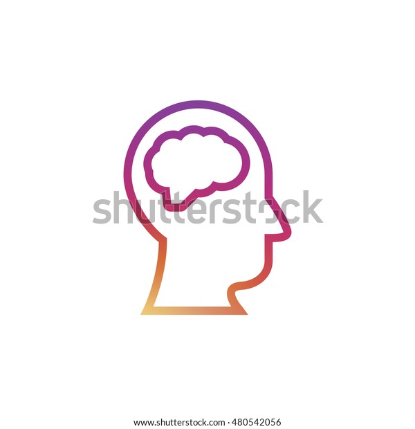 Head Brain Icon Head Brain Sign Stock Vector (Royalty Free) 480542056