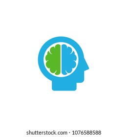 Head Brain Logo Icon Design Stock Vector (Royalty Free) 1076588588 ...