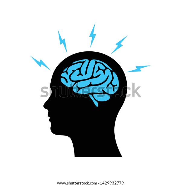 Head Brain Silhouette Logo Brainstorming Icon Stock Vector (Royalty ...