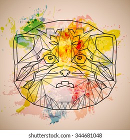 Low Poly Cat Stock Vector (Royalty Free) 744608416 | Shutterstock