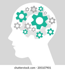 Head Cog Illustration Stock Vector (Royalty Free) 205107901 | Shutterstock