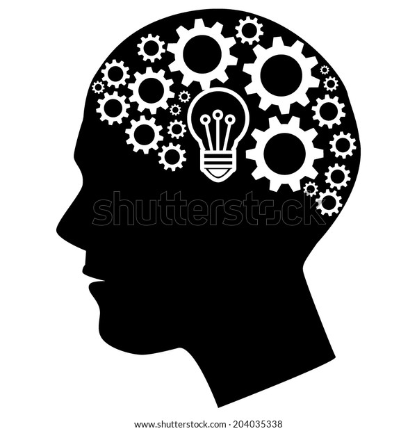 Head Cog Illustration Stock Vector (Royalty Free) 204035338