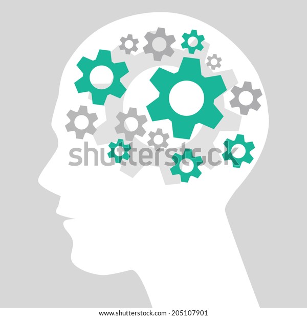 Head Cog Illustration Stock Vector (Royalty Free) 205107901 | Shutterstock