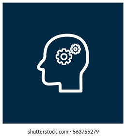 Head Cog Vector Icon Stock Vector (Royalty Free) 563755279 | Shutterstock