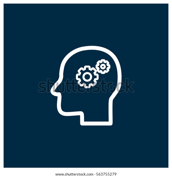 Head Cog Vector Icon 스톡 벡터(로열티 프리) 563755279