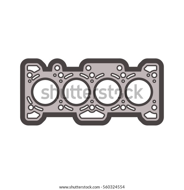 Head Gasket Icon On White Background Stock Vector (Royalty Free) 560324554