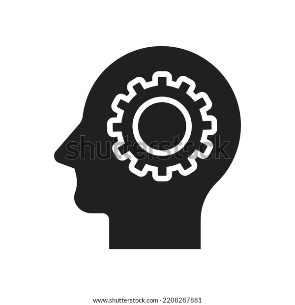Head Gear Icon Gear Mind Icon Stock Vector (Royalty Free) 2208287881 ...