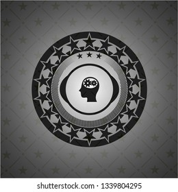 Head Gears Inside Icon Inside Black Stock Vector (Royalty Free) 1378940216
