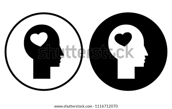 Head Heart Icon Stock Vector (Royalty Free) 1116712070