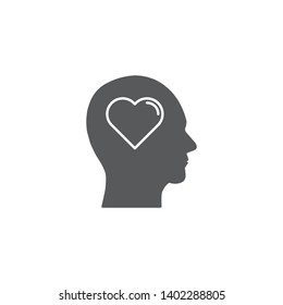 Head Heart Vector Icon Concept Isolated Stock Vector (Royalty Free ...