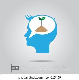 Head Human Think Tree Growth Concept Stock Vector (Royalty Free ...