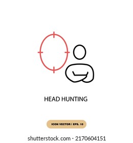 Head Hunting Icons Symbol Vector Elements Stock Vector (Royalty Free ...
