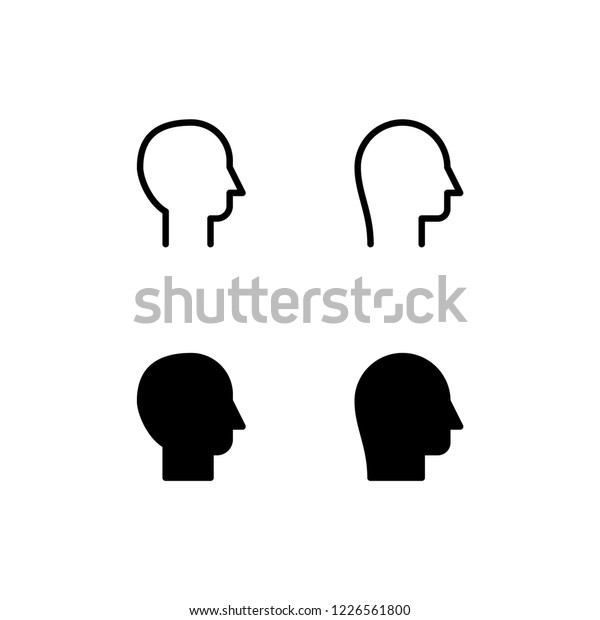 Head Icon Logo Vector Symbol Human Stock Vector (Royalty Free) 1226561800