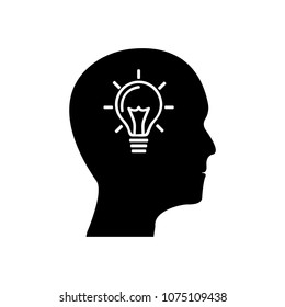 Head Idea Icon Vector Isolated On Stock Vector (Royalty Free ...