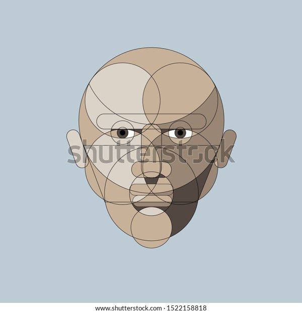 Head Made Geometric Shapes Stock Vector (Royalty Free) 1522158818 ...
