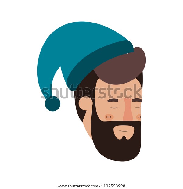 Head Man Sleeping Avatar Character Stock Vector (Royalty Free ...