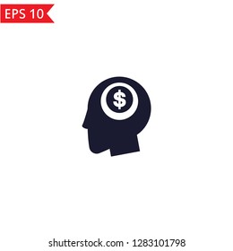 Head Money Icon Vector Stock Vector (Royalty Free) 1283101798 ...