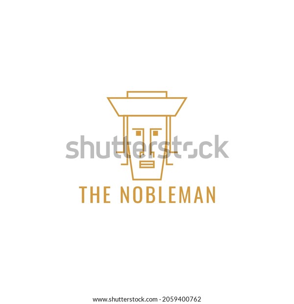 Head Nobility Logo Icon Illustration Design Stock Vector (Royalty Free ...