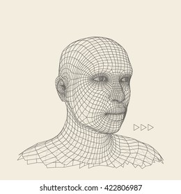 Head Person 3d Geometric Face Design Stock Vector (Royalty Free ...
