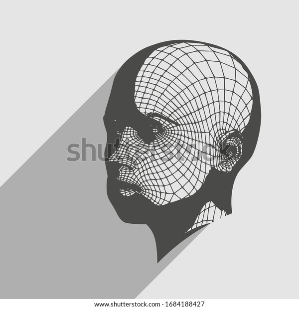 Head Person 3d Grid Human Head Stock Vector Royalty Free 1684188427