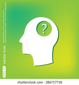 Head Question Mark Avatar Wonders Icon: vector de stock (libre de ...
