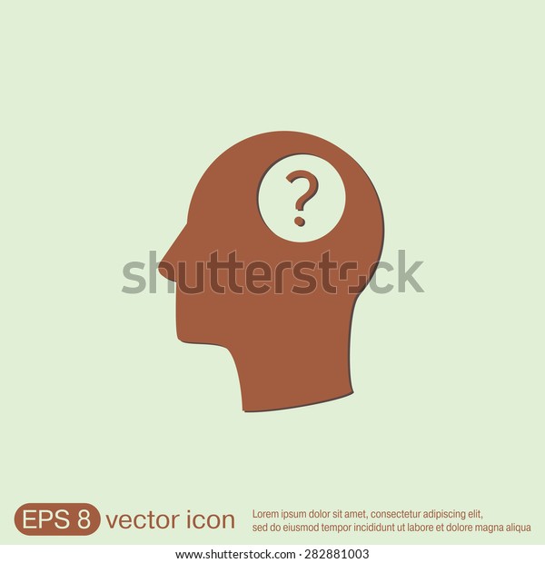 Head Question Mark Avatar Wonders Icon Stock Vector (Royalty Free ...