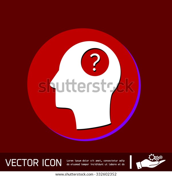 Head Question Mark Avatar Wonders Icon Stock Vector (Royalty Free ...