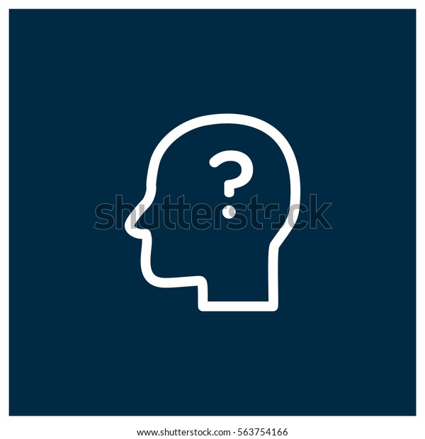 Head Question Mark Vector Icon Unknown 스톡 벡터(로열티 프리) 563754166 ...
