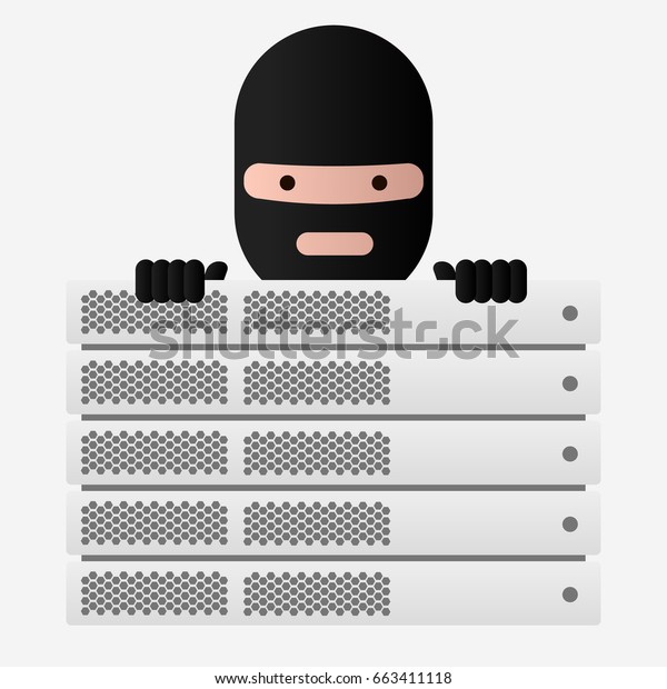 Head Ransomware Server Rack Virus Encryptor Stock Vector (Royalty Free ...